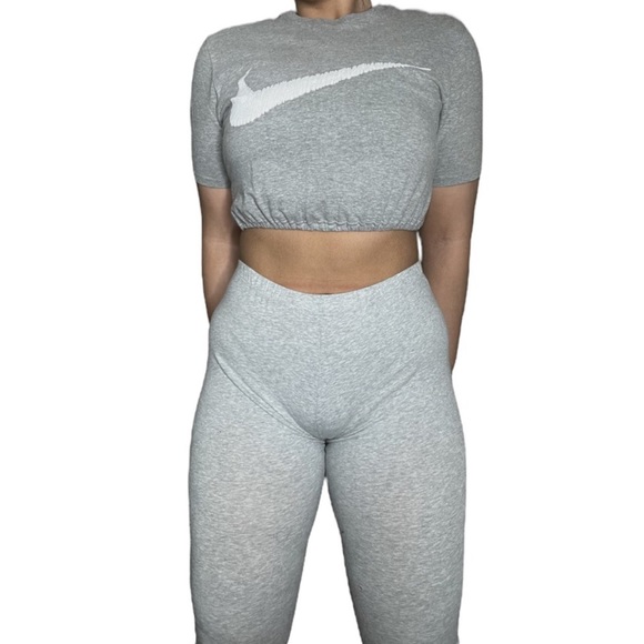 Nike | Tops | Nike Reworked Crop Swoosh Crop Top | Poshmark